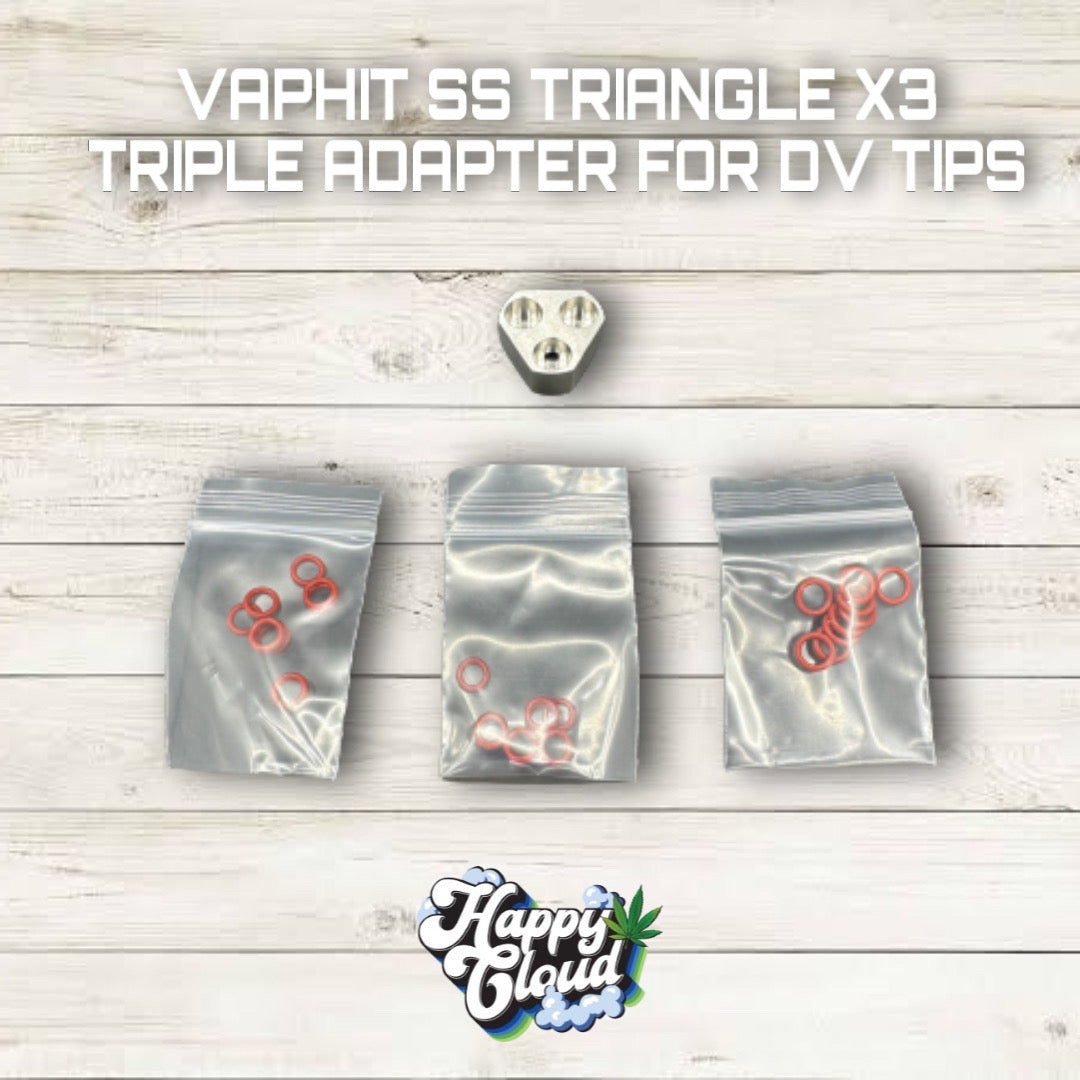 Vaphit SS Triangle X3 Triple Adapter for DV Tips – Happy Cloud
