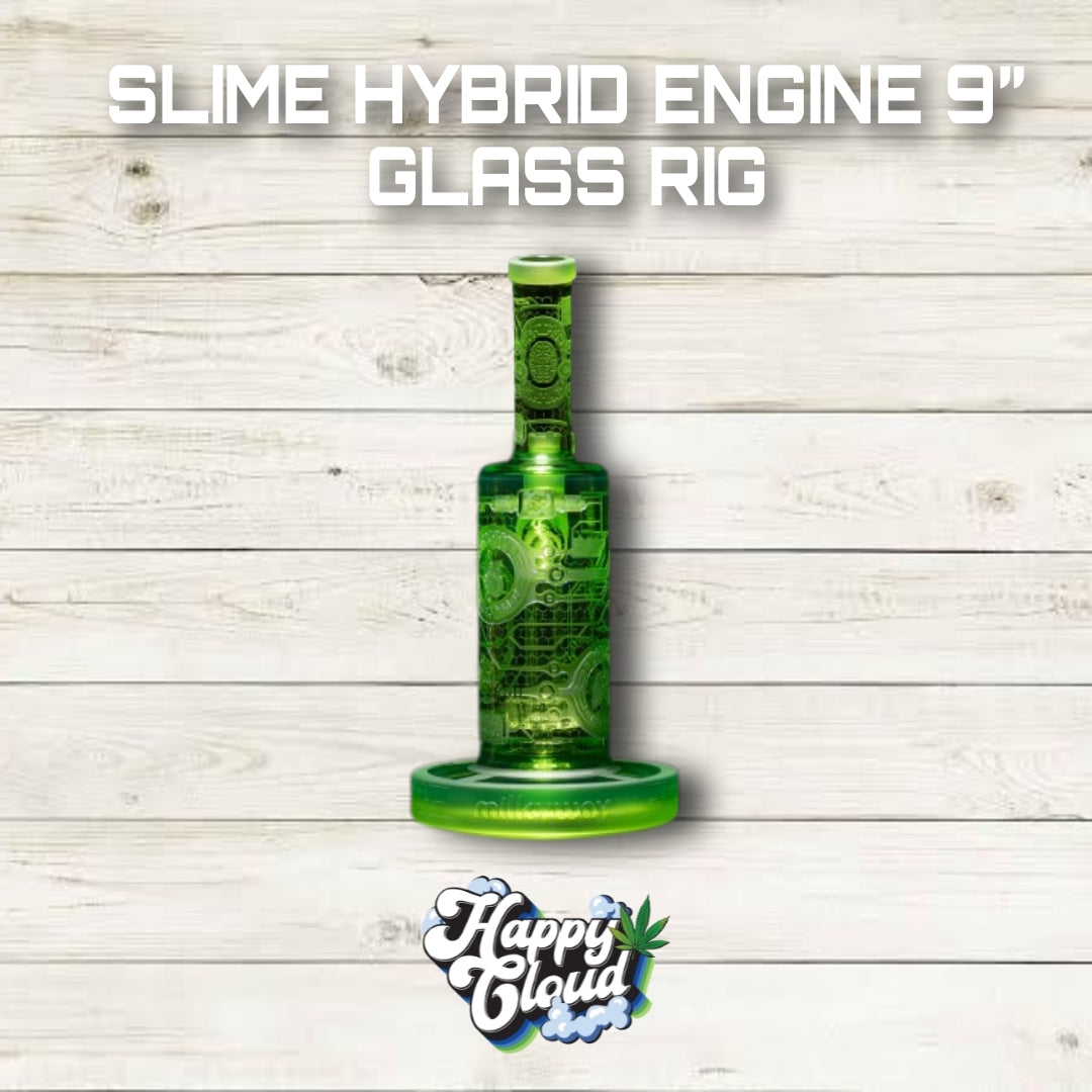 Slime Hybrid Engine 9” Glass Rig – Happy Cloud